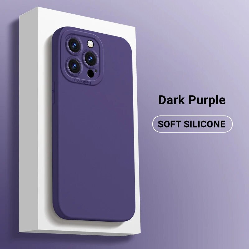 Чехол Dark Purple для iPhone 14 Pro Max, фиолетовый, силикон