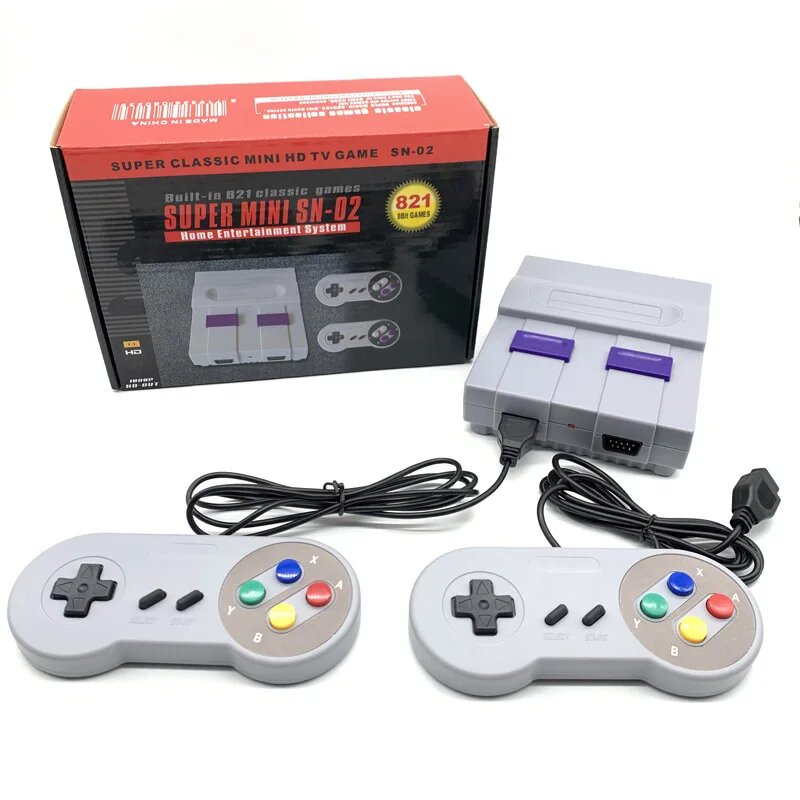 Ретро-консоль для SNES с 821 встроенными играми UK plug