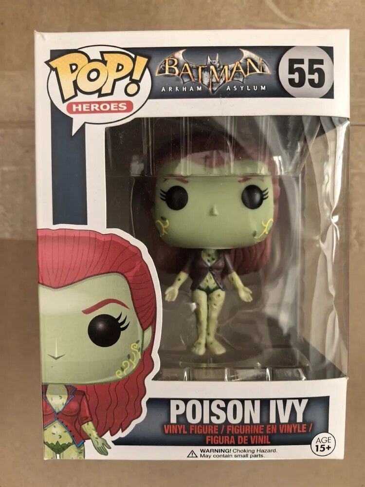 Фигурка Funko POP! Ядовитый плющ 55-го года выпуска из серии "Бэтмен: Лечебница Аркхэм". Эта кукла - классический персонаж комиксов DC Comics