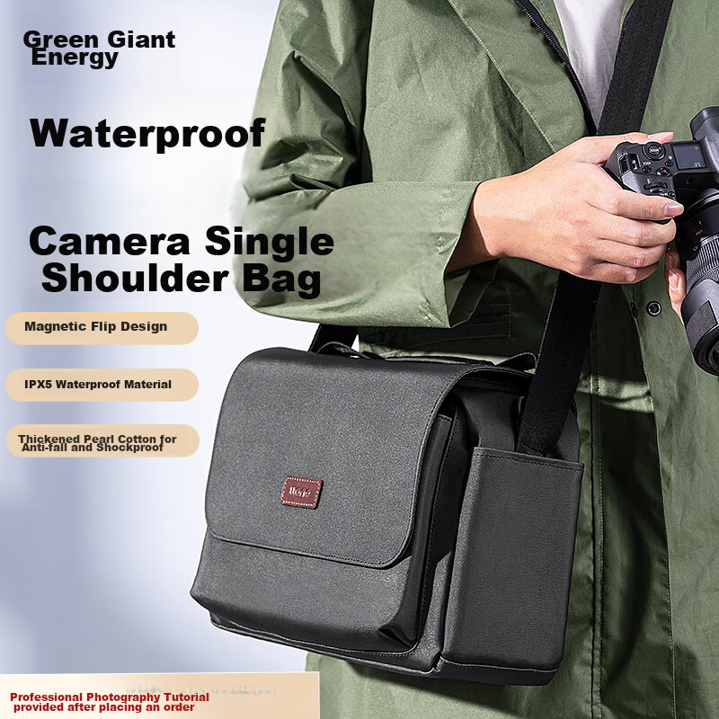 Llano Camera Bag Single Shoulder Crossbody Photography Bag DSLR Mirrorless Digital Camera Inner Case Lens Storage Bag Canvas Magnetic Attraction Casual Waterproof for Canon Sony Nikon