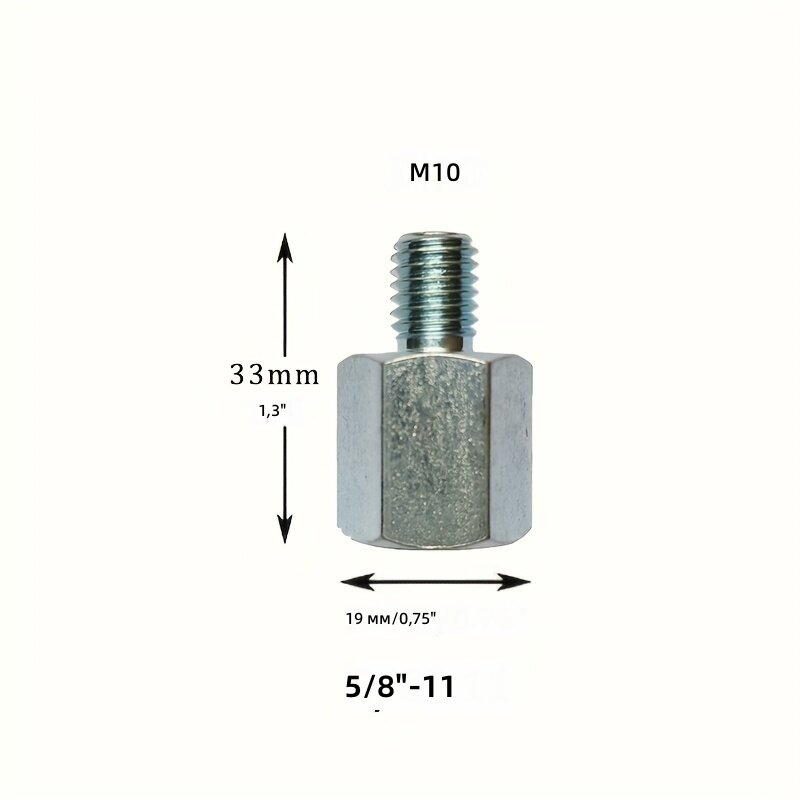 Переходник для болгарки с резьбы 5/8" на M10, адаптер для полировального круга