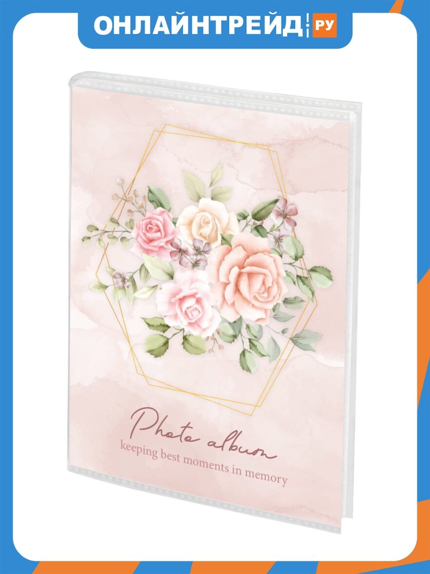 Фотоальбом Brauberg "Watercolor flowers" на 36 фото 10х15 см, мягкая обложка, 391431