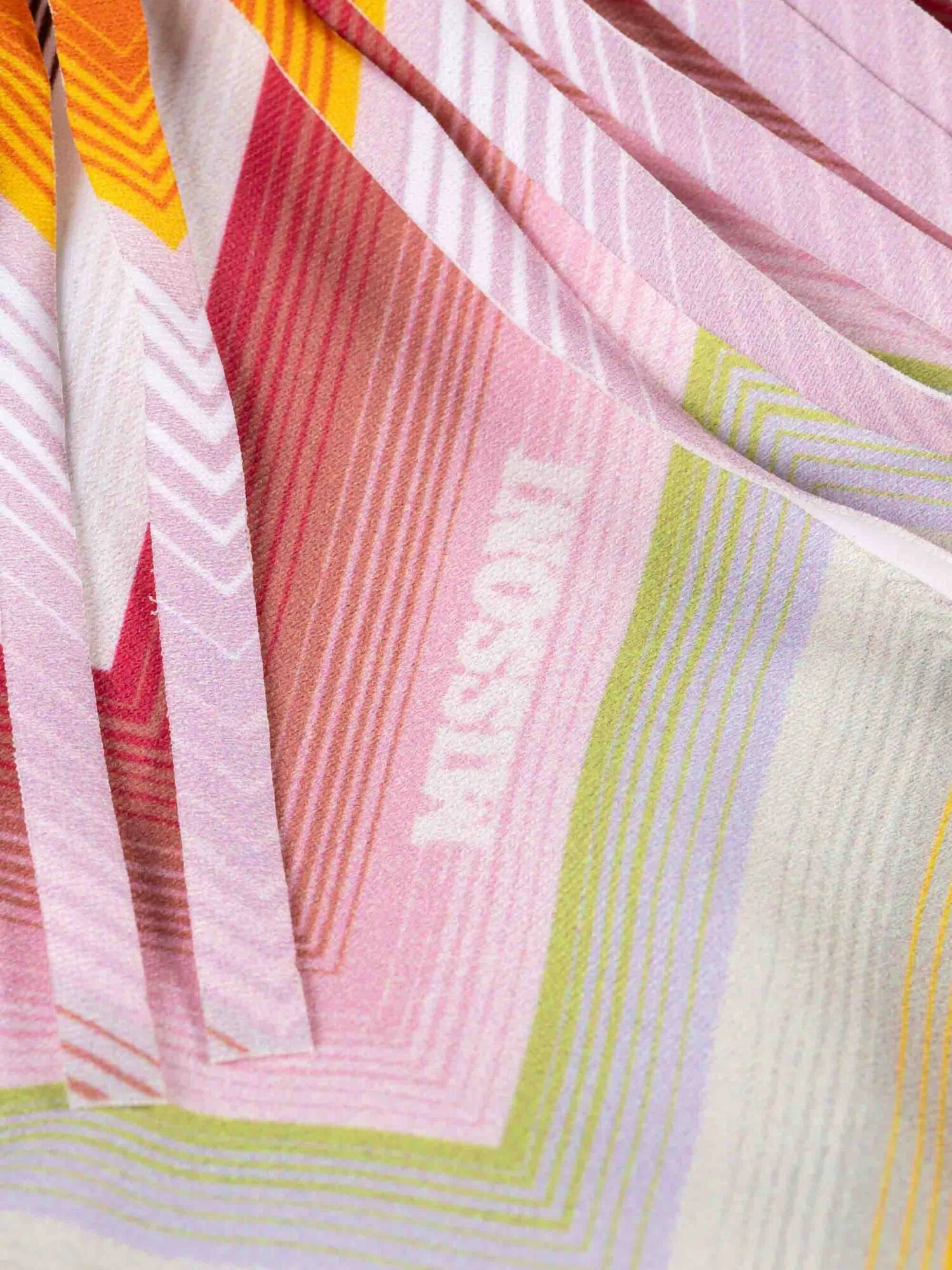 Купальник Missoni Zigzag-print fringed bikini, размер 104, coral pink — фото 1
