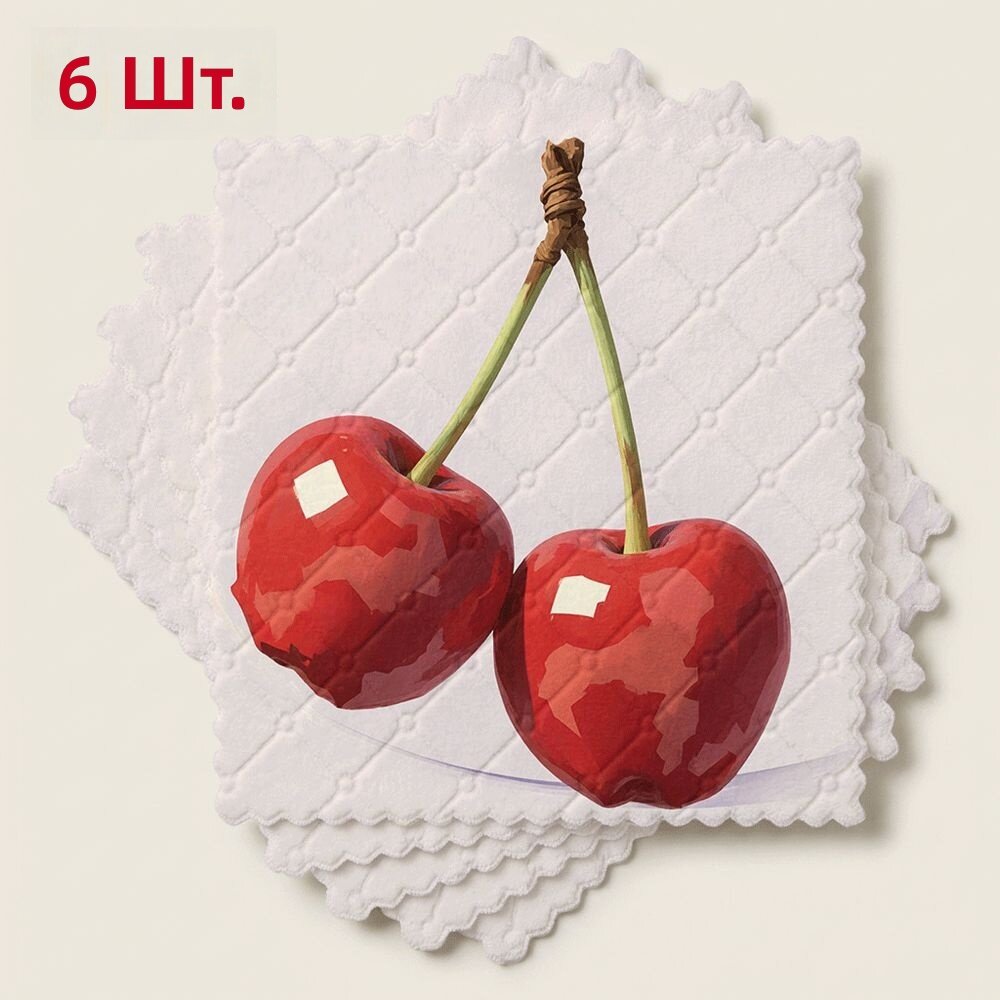 Многоразовые кухонные полотенца из микрофибры, 6 шт, с принтом цветы и растения, 28x28 см, утолщенные, мягкие, впитывающие, легко моются, для дома и путешествий
