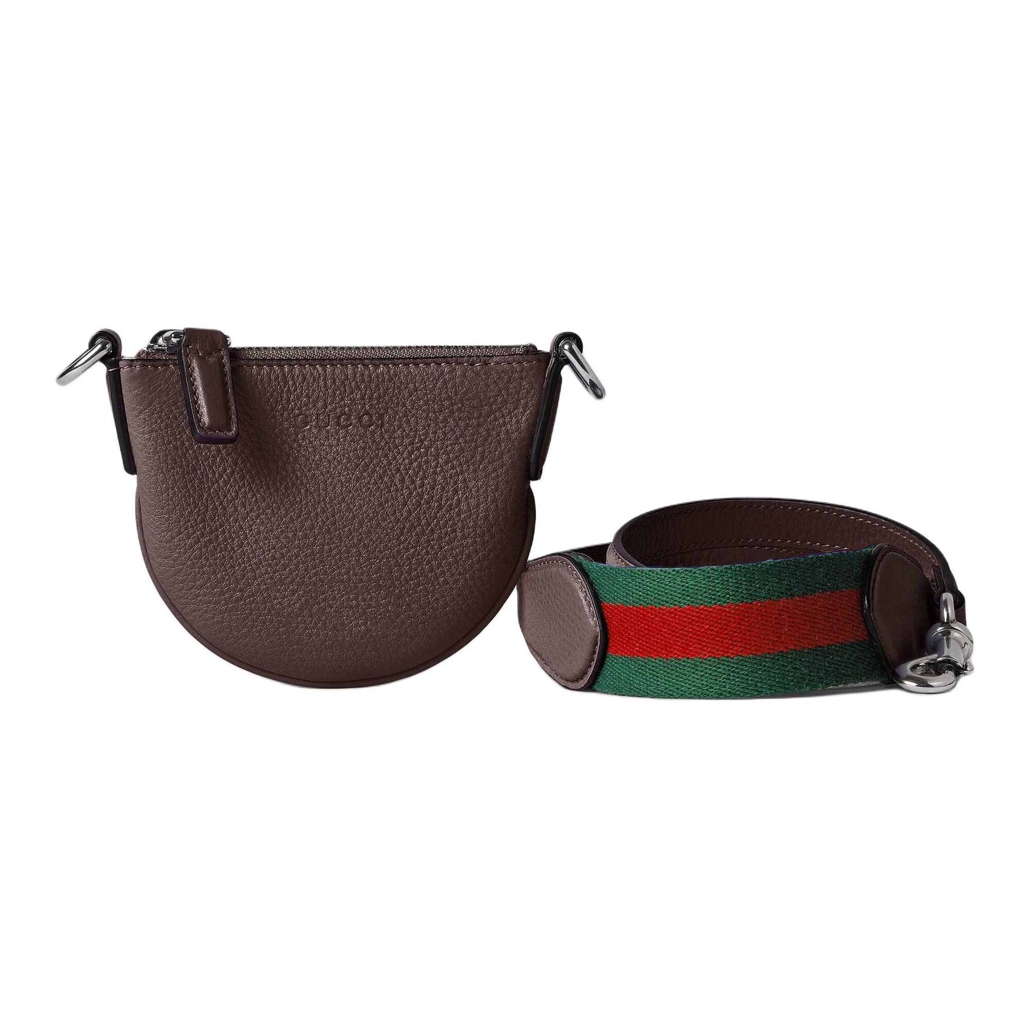Сумка GUCCI, фактура матовая, темно-коричневый — фото 1