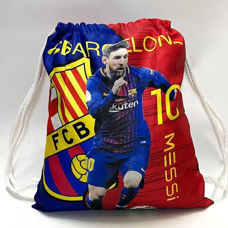 Спортивный рюкзак Barcelona Messi, 110 г, для футбола, мужской, с одним внешним карманом, из Китая