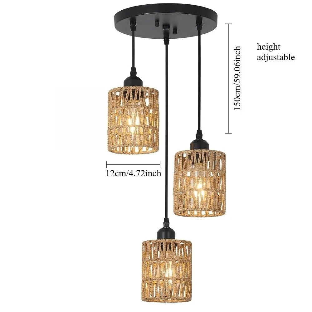 JOYINLED подвесной светильник из ротанга E27 No Bulb, Chandelier