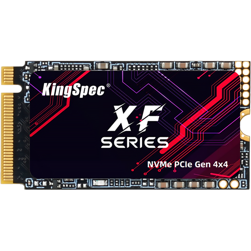Твердотельный накопитель Kingspec SSD XF-1TB 2242, 1024GB, M.2(22x42mm), NVMe, PCIe 4.0 x4, R/W 4900/4600MB/s, IOPs н. д./н. д, TBW 1200, DWPD 1.07 (3 года) (XF-1TB2242) XF-1TB2242