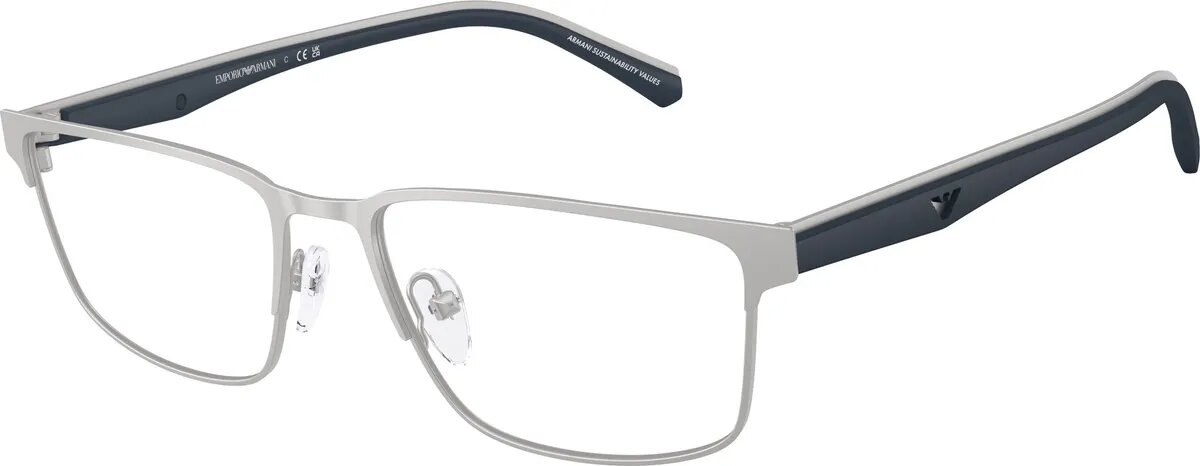 Оправа EMPORIO ARMANI 0EA1175 3015, тип оправы ободковая, материал оправы металл, пол мужские, форма оправы прямоугольная