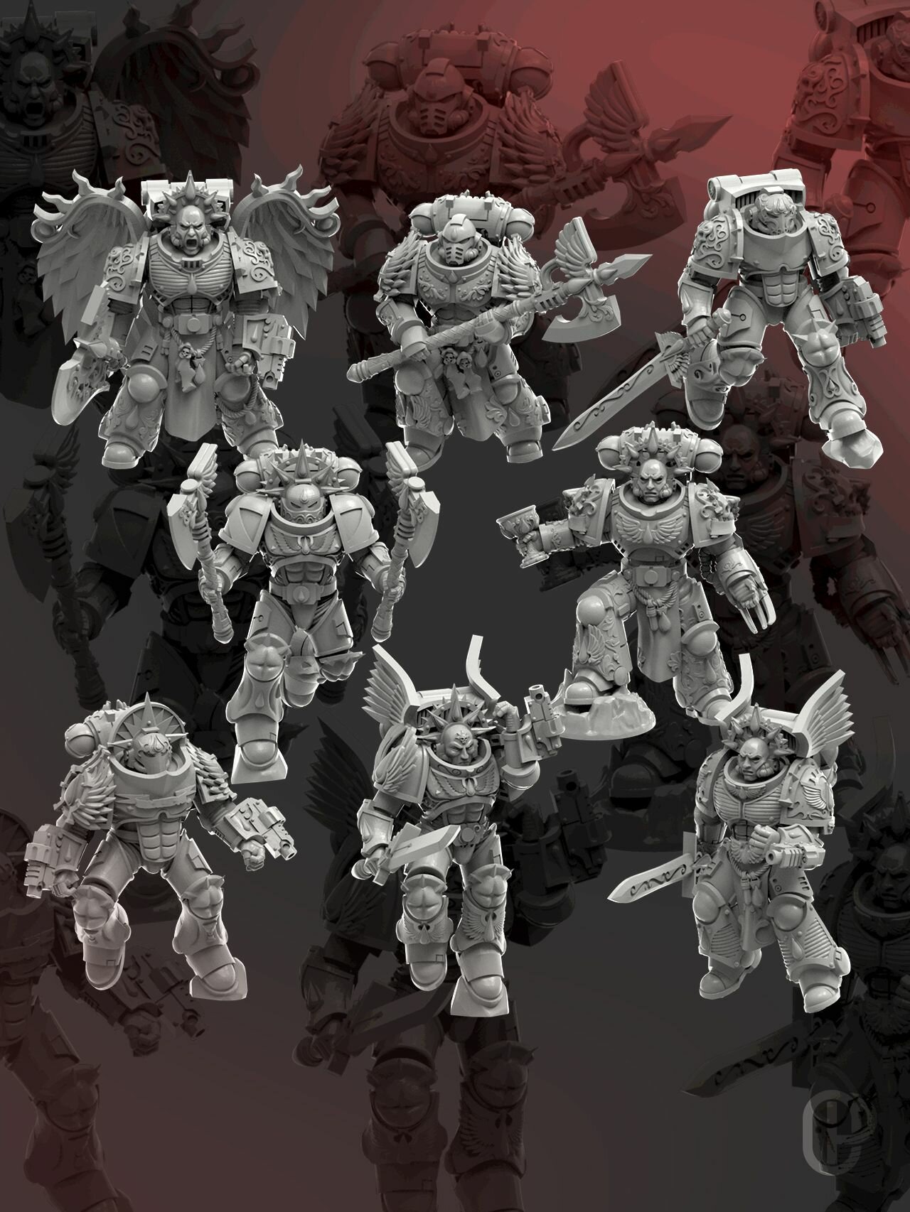 Набор миниатюр Blood Angels Кровавые Ангелы / Вархаммер 40000 - Warhammer 40K (44мм)