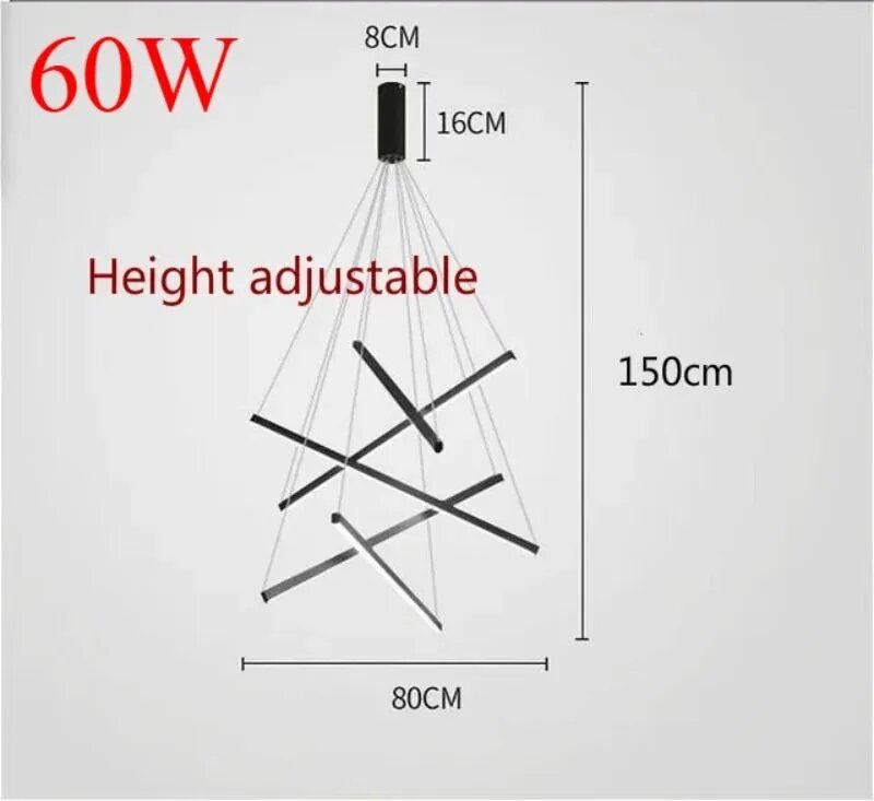 Люстра, LED, 60 Вт