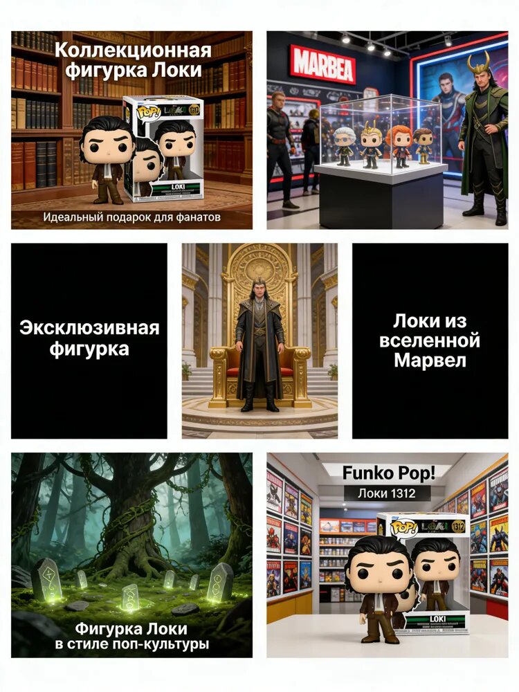 Статуэтка Локи в короне с крокодилом / Лимитированное издание, коллекционная фигура