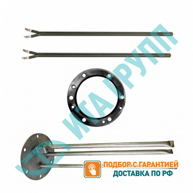 Комплект сухой ТЭН 1,6кВт (800Вт и 800Вт) для AEG, Electrolux EWH SL, Slim, Digital + фланец + прокладка, 482979F1600W