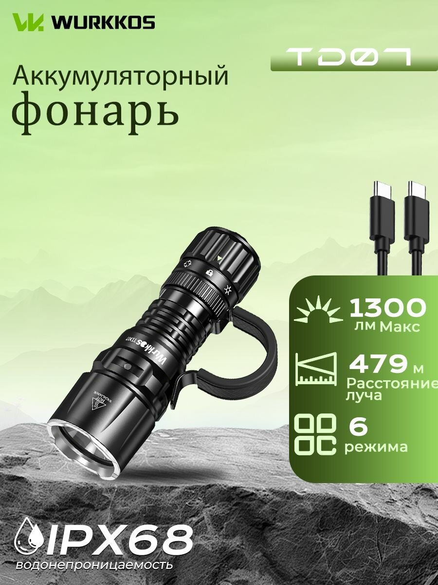 Wurkkos Фонарь-прожектор