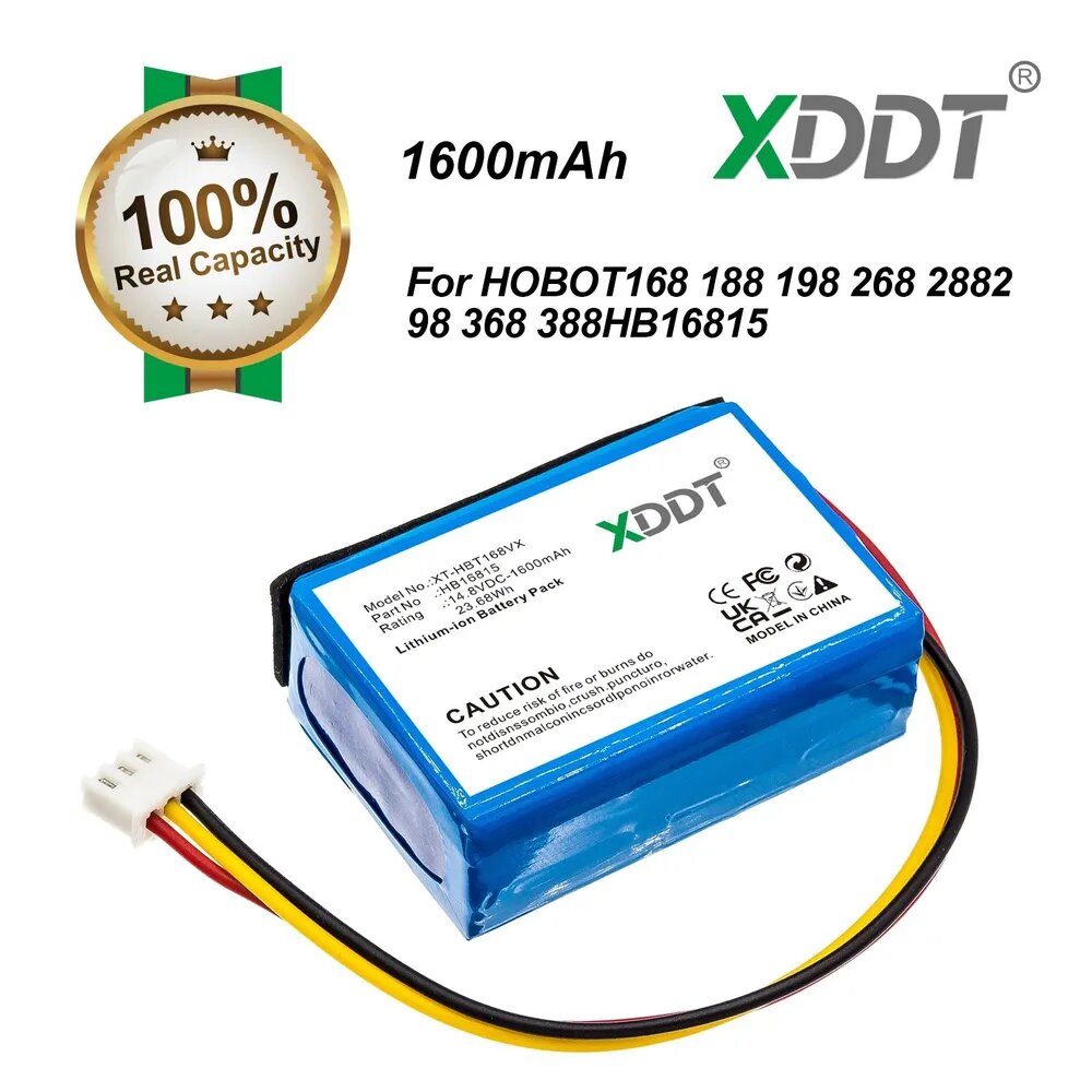 Аккумулятор для HOBOT 168 188 198 268 288 298 368 388 Модель HB16815 1600mAh