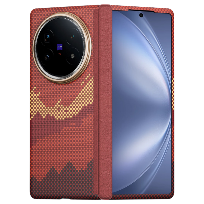 Конга Кевлар арамидная волокна центральный осевой защитный чехол для Vivo X Fold5 полное покрытие ультратонкий