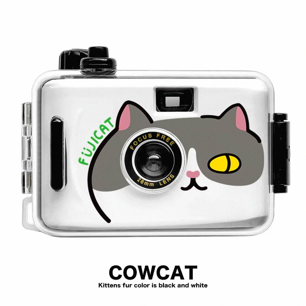 Японский стиль ретро-фотокамера Kodak с рисунком коровьей кошки, включает 35-мм пленку для уникального стиля