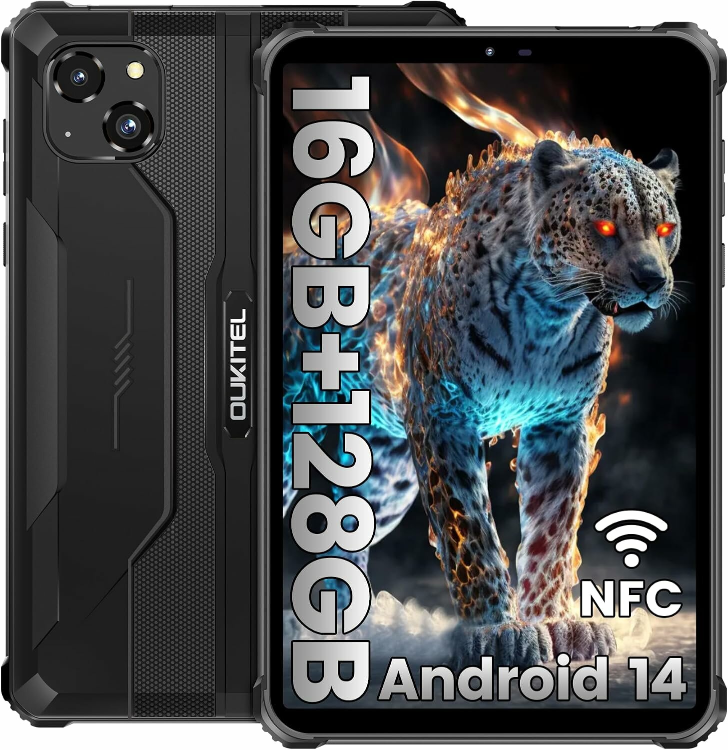 Защищенный планшет OUKITEL RT3 Pro, 8 дюймов, 16 (4+12) ГБ, 128 ГБ, 5150 мАч, Android 14