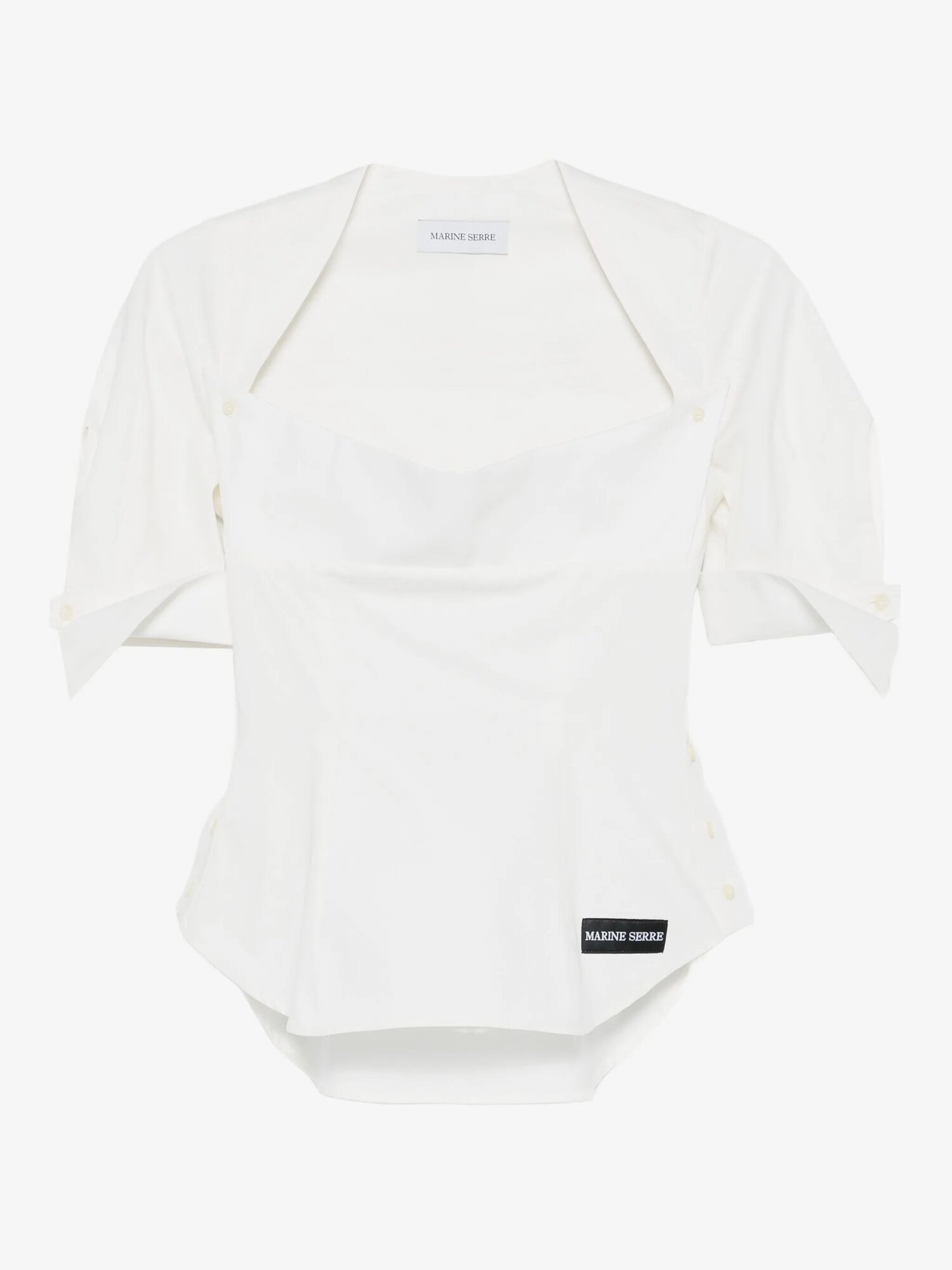 Блуза Square-neck button-detail blouse