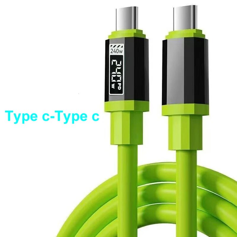 Кабель для быстрой зарядки USB-C на Type-C, 240 Вт, для iPhone 15, 16, 17, Samsung, 2m, Typec-Typec