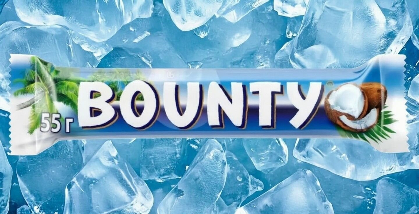 Шоколадный батончик Bounty 55 гр 1 шт
