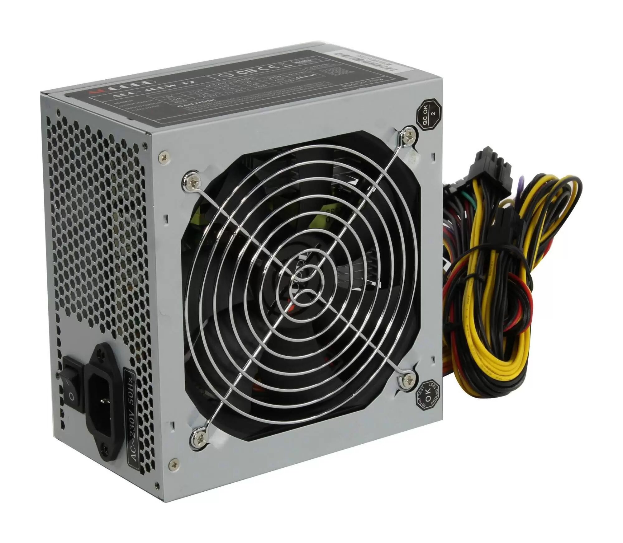 Блок питания Accord ACC-400-12, 400Вт, ATX12V 2.3, PFC активный, немодульный, вентилятор 120 мм, серый