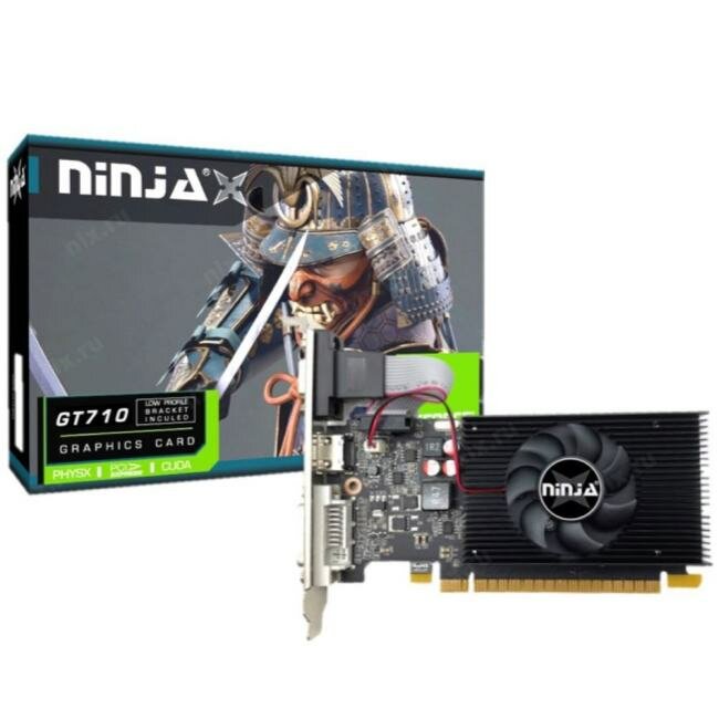 NK71NP043F Видеокарта Ninja (Sinotex) GT710 4GB DDR3 64bit VGA DVI HDMI 1FAN LP RTL