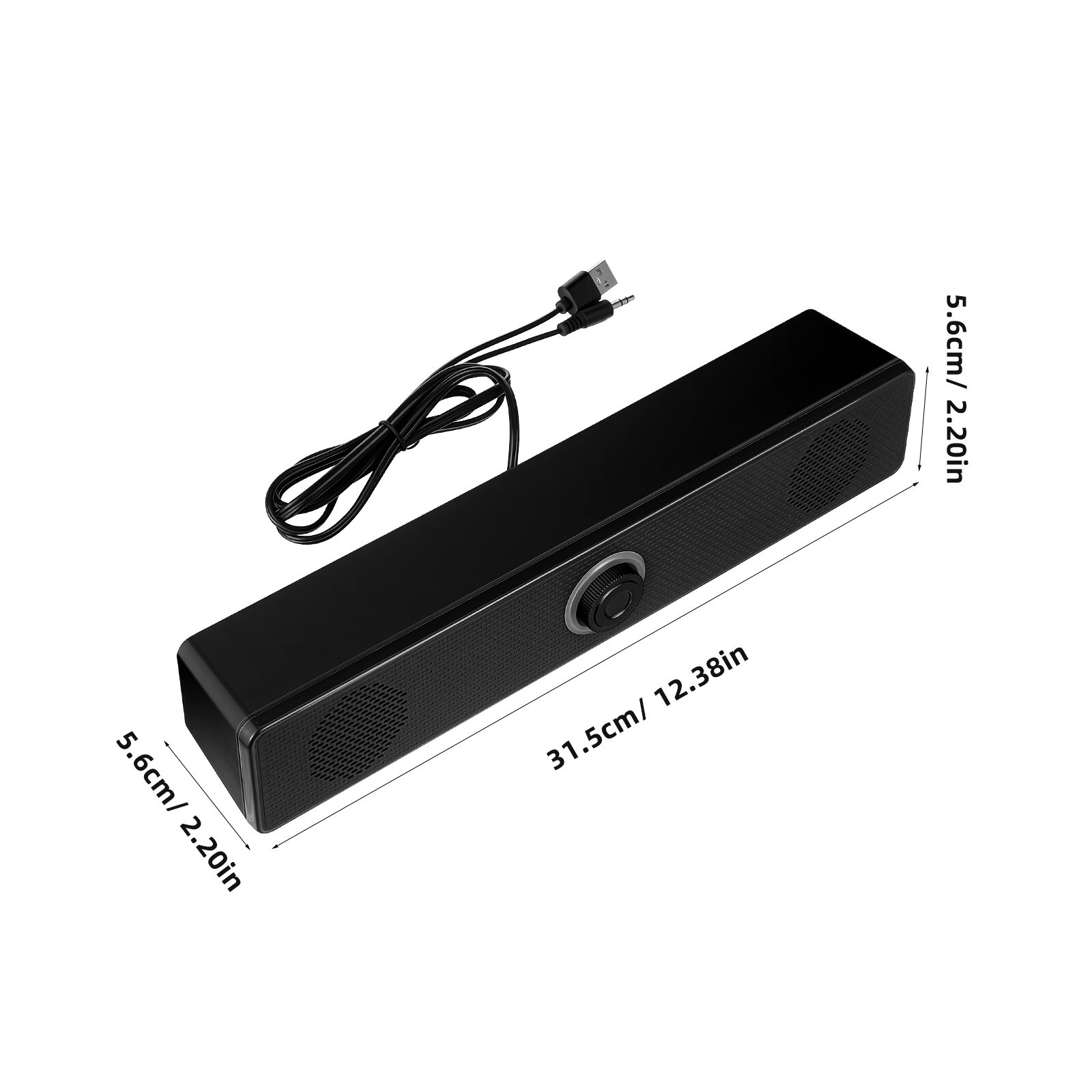 Soundbar С Поддержкой Usb Для Пк И Тв Чёрный 31 50X5 60X5 60Cm
