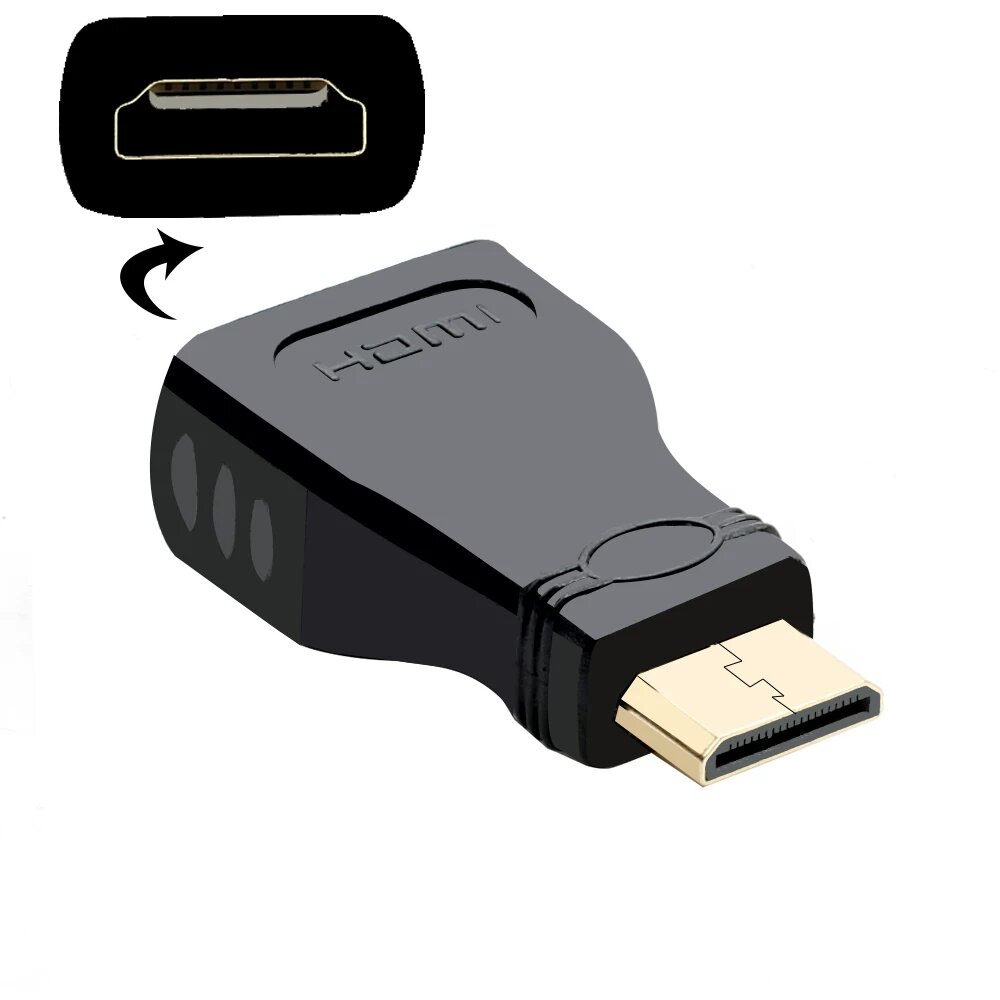 Мини HDMI к HDMI женский адаптер кабель версия 1.4 разъем поддерживает 2K разрешение