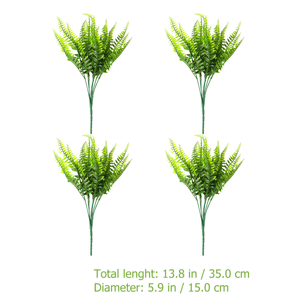 Искусственные Листья Персидские Зеленые 4 Штук 35X15CM Декор Для Цветов И Дома