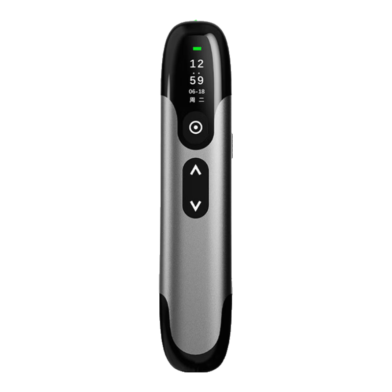 Nomiya X11 Зеленый лазерный указатель с ЖК-дисплеем Многофункциональный USB-пульт для презентаций в офисе Цвет：Серый