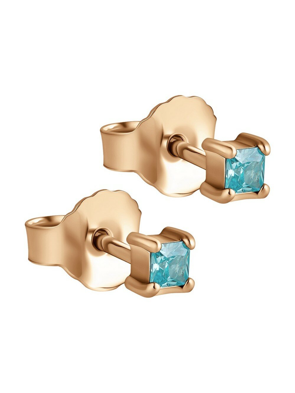 Серьги пусеты Диамида, серебро, 925 проба, топаз