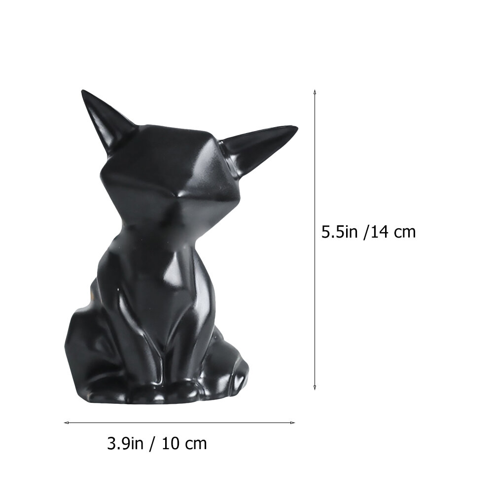 Керамическая Статуэтка Животных В Форме Кролика Чёрного Цвета 14X10.5CM