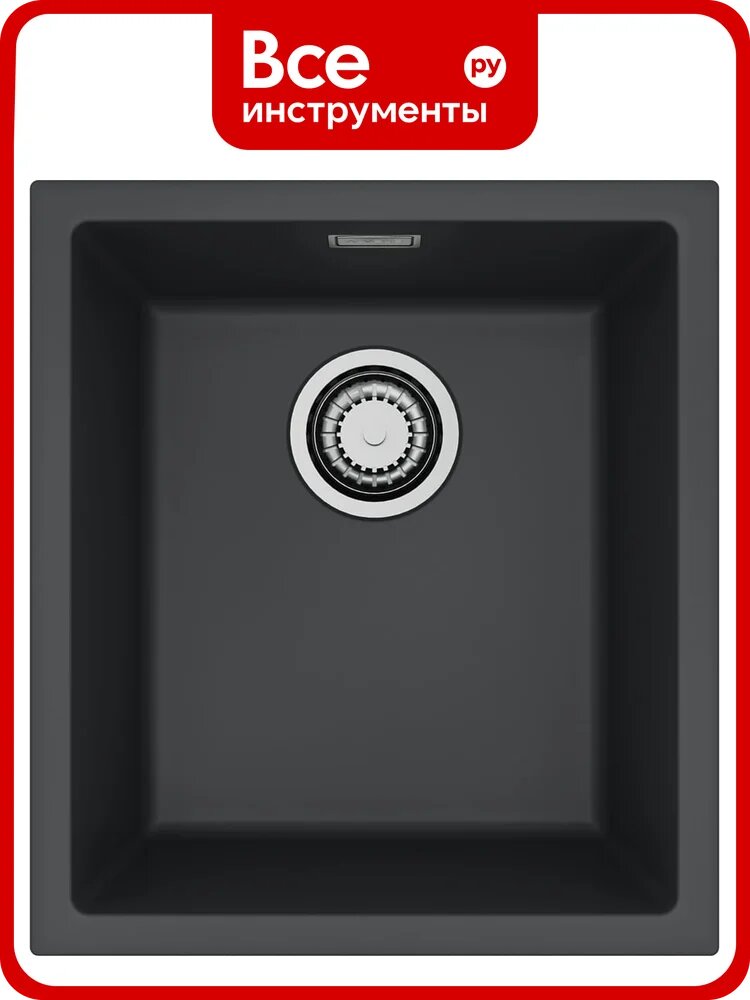 Мойка для кухни Alveus Omni 10 Granital 400x450x198 мм, Deep Black G90, с сифоном 1145083 1150042