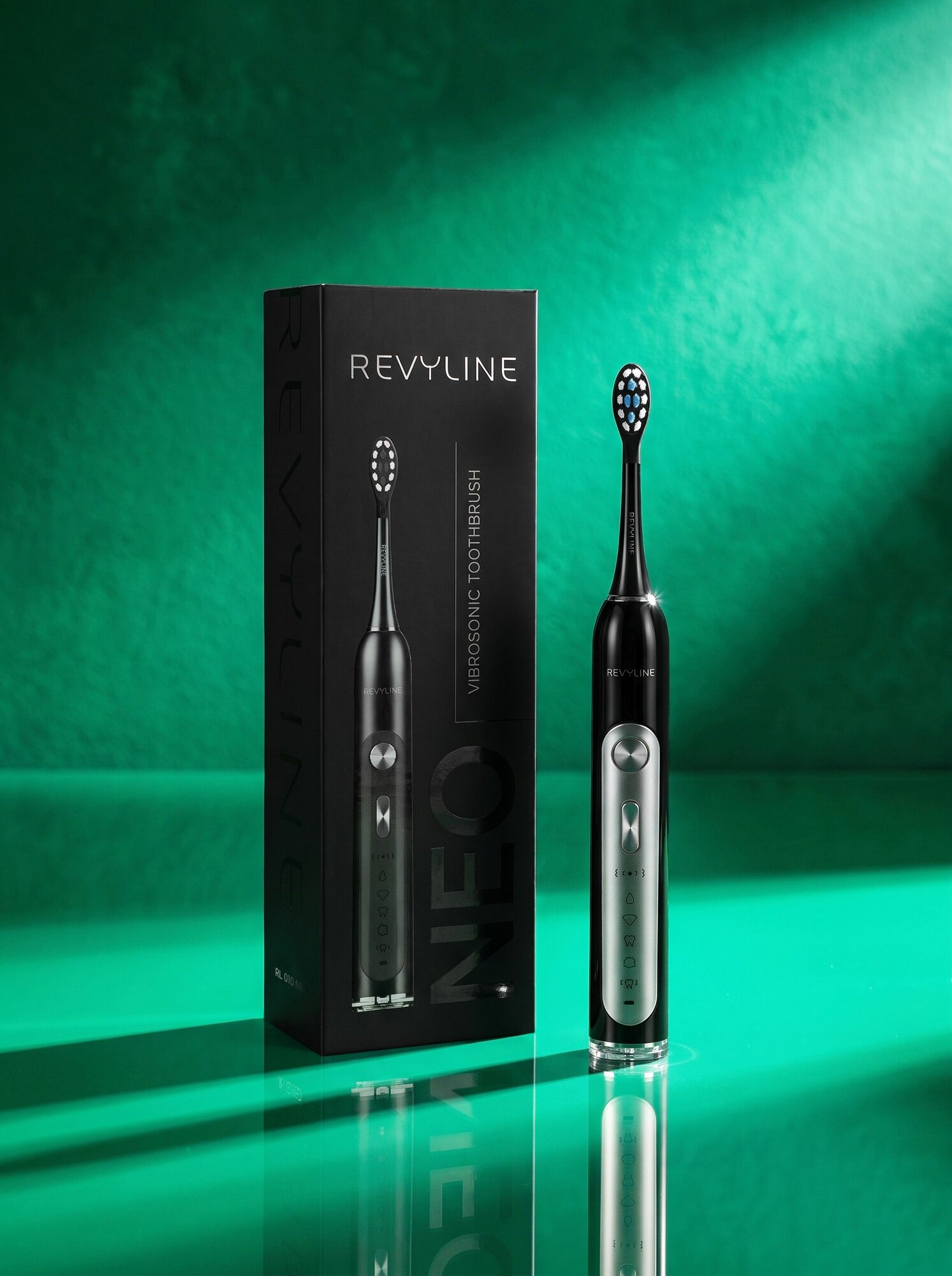 Электрическая звуковая зубная щётка Revyline RL 010 Neo Black, для взрослых