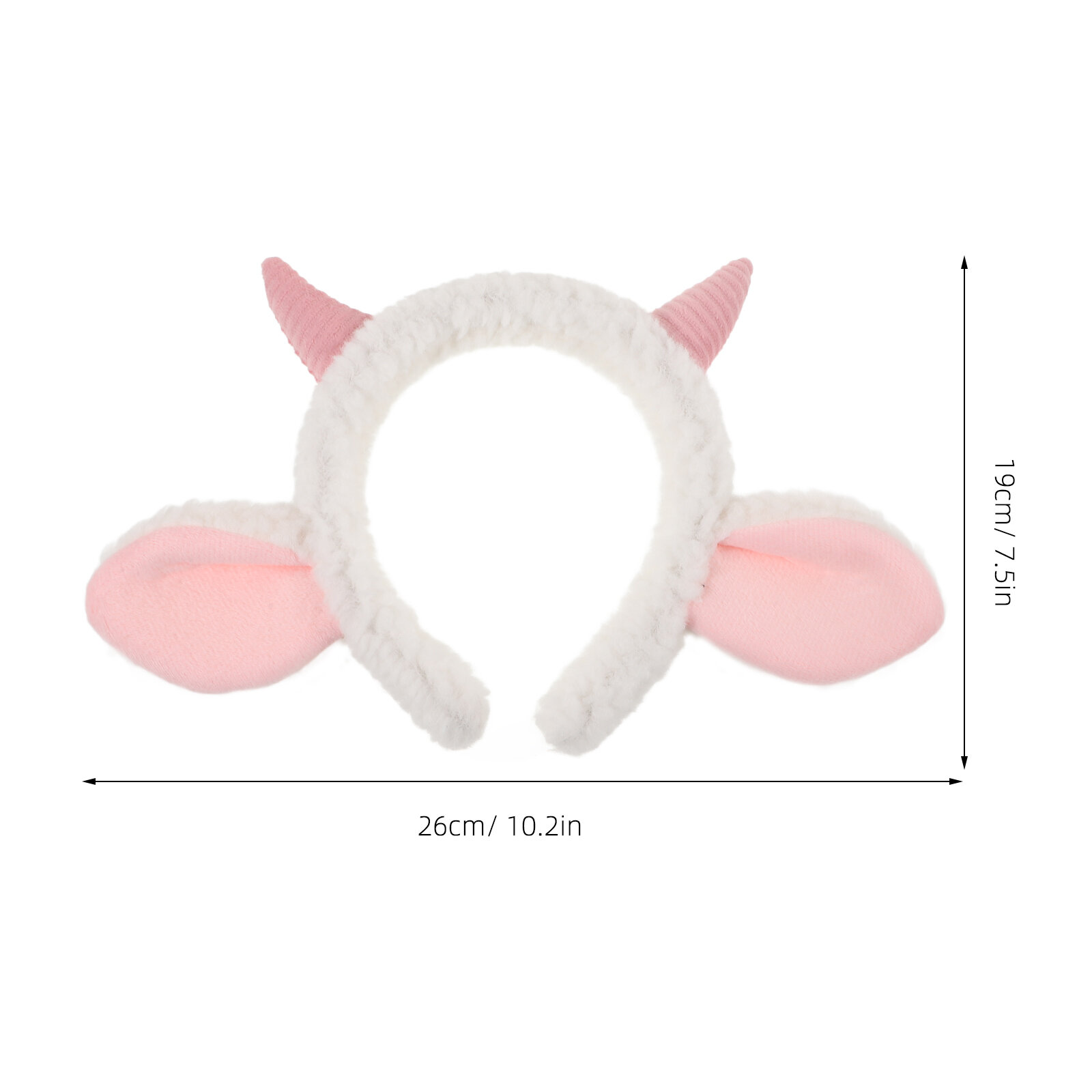 Ободок Для Волос В Форме Овечьих Ушек Розового Цвета 26.00X19.00X3.00Cm