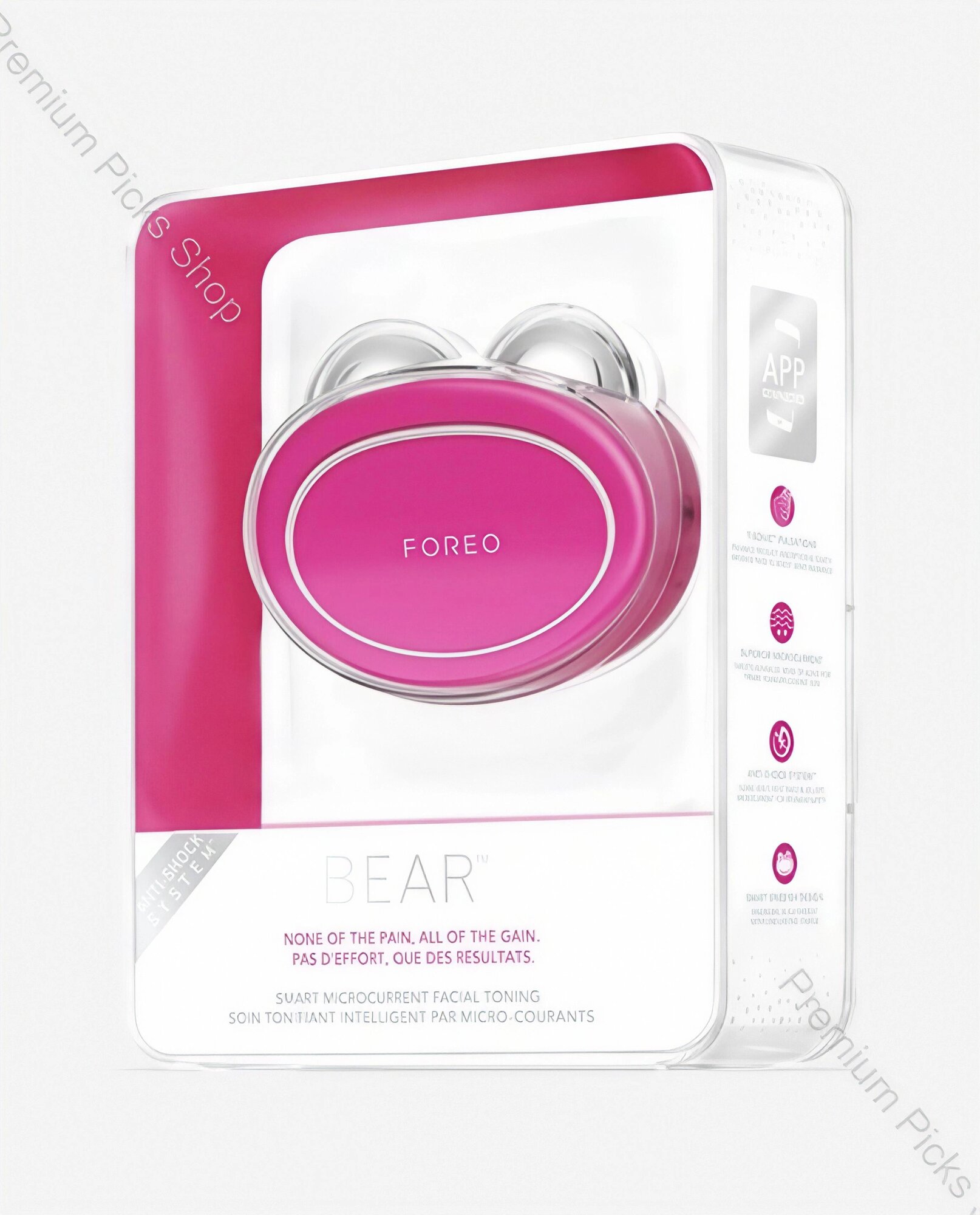 Микротоковый лифтер FOREO BEAR / Массажёр для лица от морщин и отёков / 5 уровня интенсивности