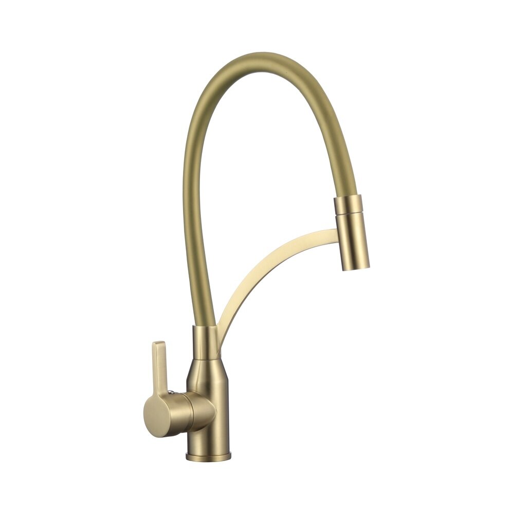 Смеситель для кухни с гибким изливом Fmark FS8244C-07, матовое золото