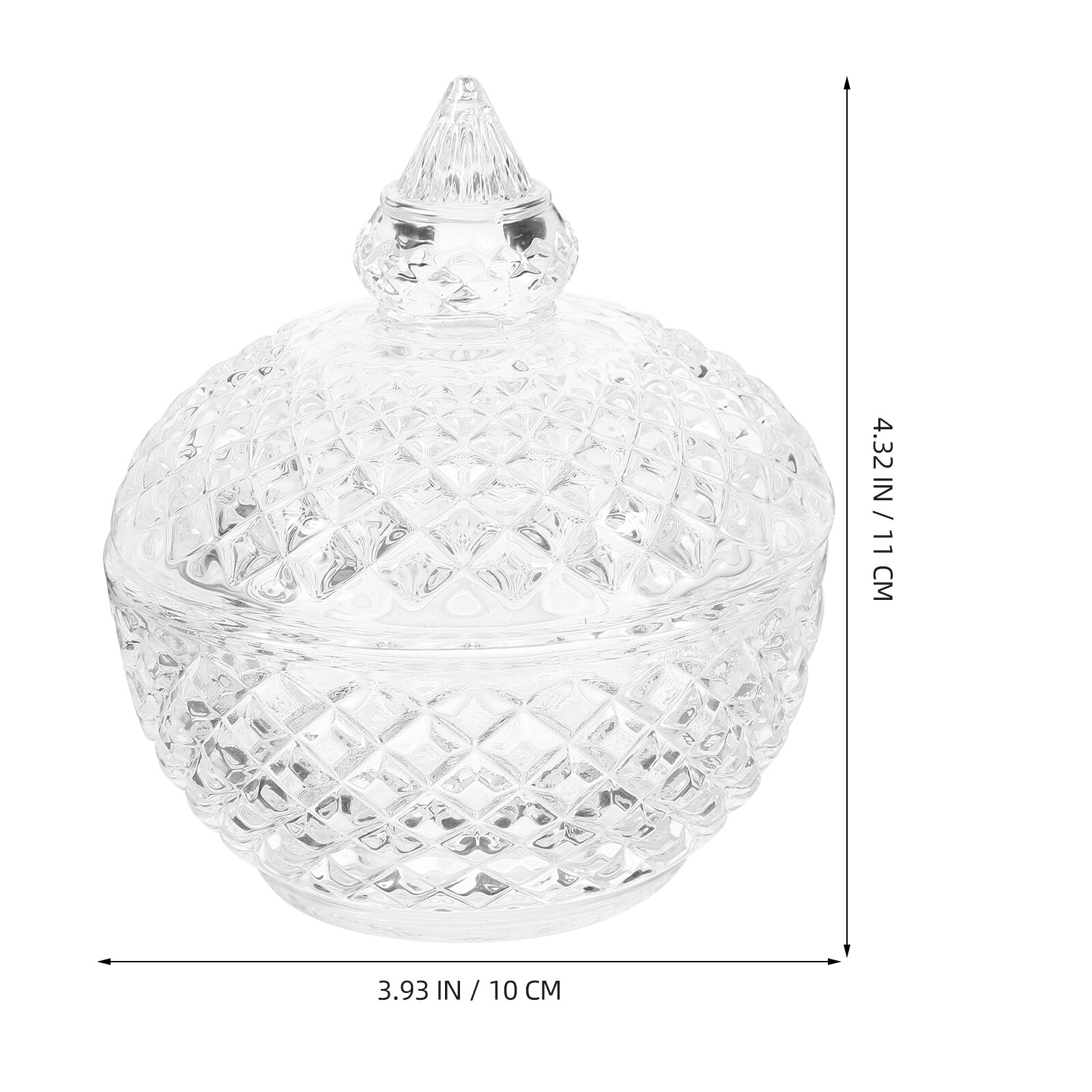 Прозрачная Стеклянная Коробка Для Ювелирных Изделий 11.00X10.00X10.00Cm