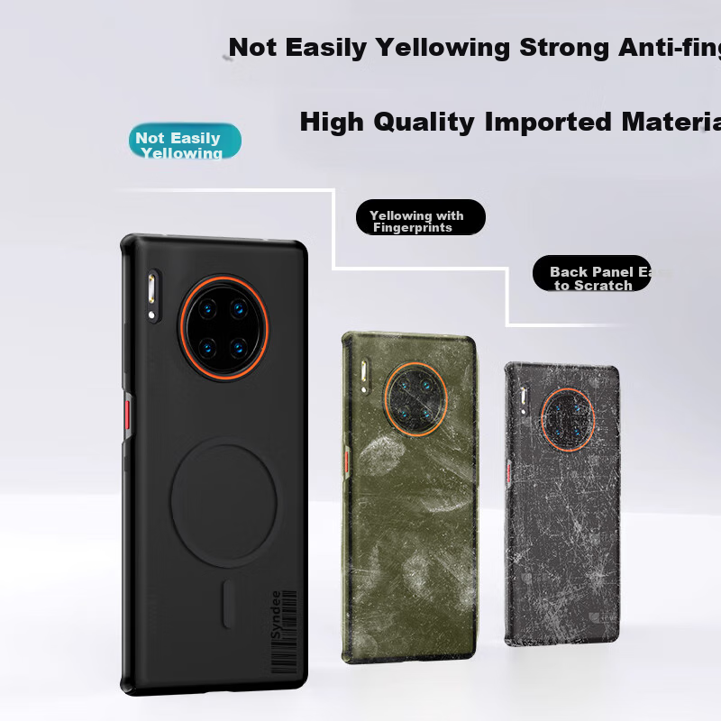 Чехол с магнитной фиксацией и мягким песочным покрытием для Huawei Mate30Pro с прозрачным и тонким дизайном