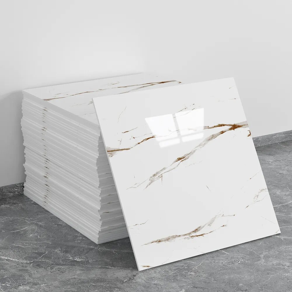 Стеновые панели 30x30 см мраморные белые глянцевые для стен
