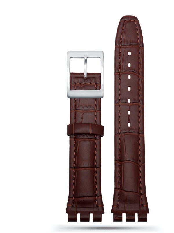 Подходит для ремешка Swatch Irony YGG металлический YGS749G кожаный ремешок для часов из телячьей кожи, мужской, 17-19 мм.
