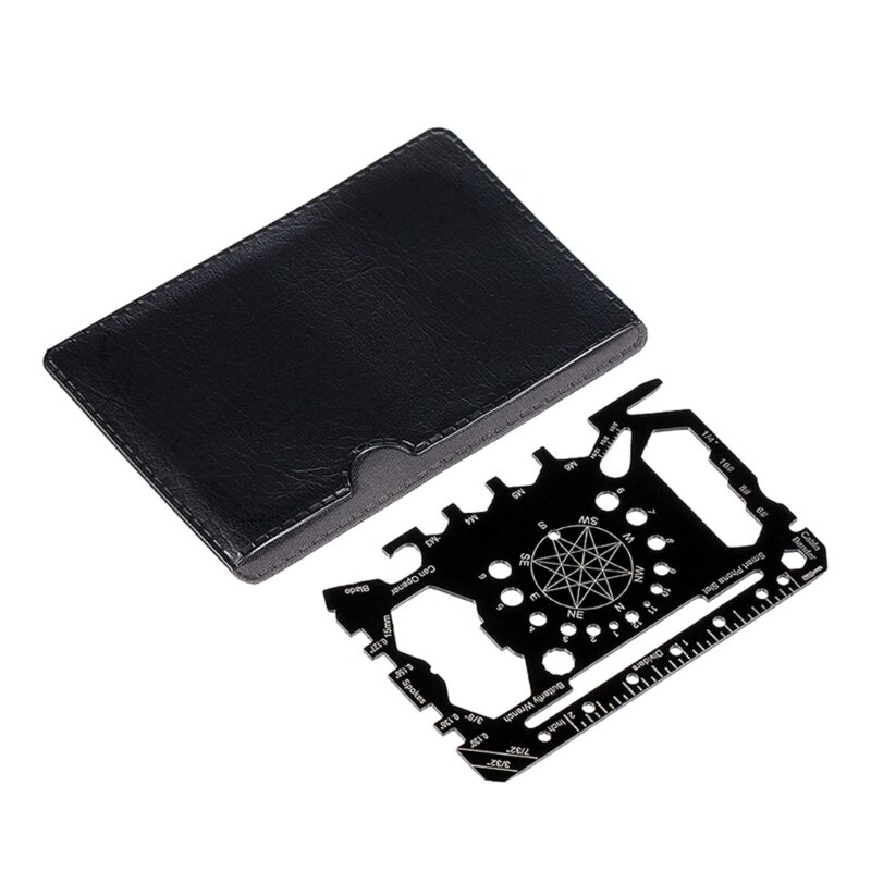 Мультитул 50 в 1 из нержавеющей стали Компактного дизайна Размером с кредитную карту С множеством инструментов для повседневного ношения и подарков