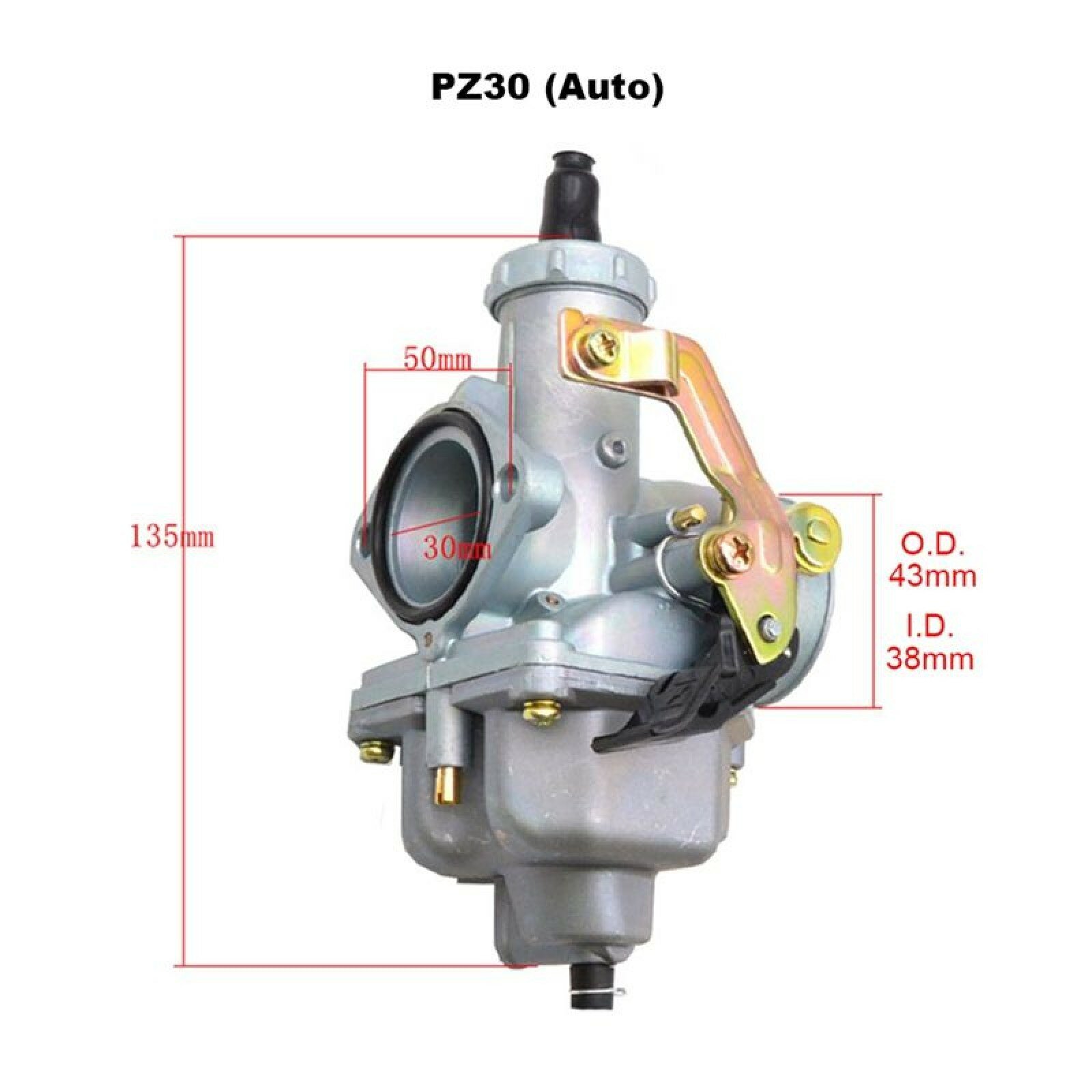 Спортивный карбюратор MyPads PZ30B 30 мм для двигателей 200-250 куб. см Keihin ABM IRBIS TTR