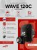 Вентилятор накладной WAVE D120 обр. клапан черный ERA