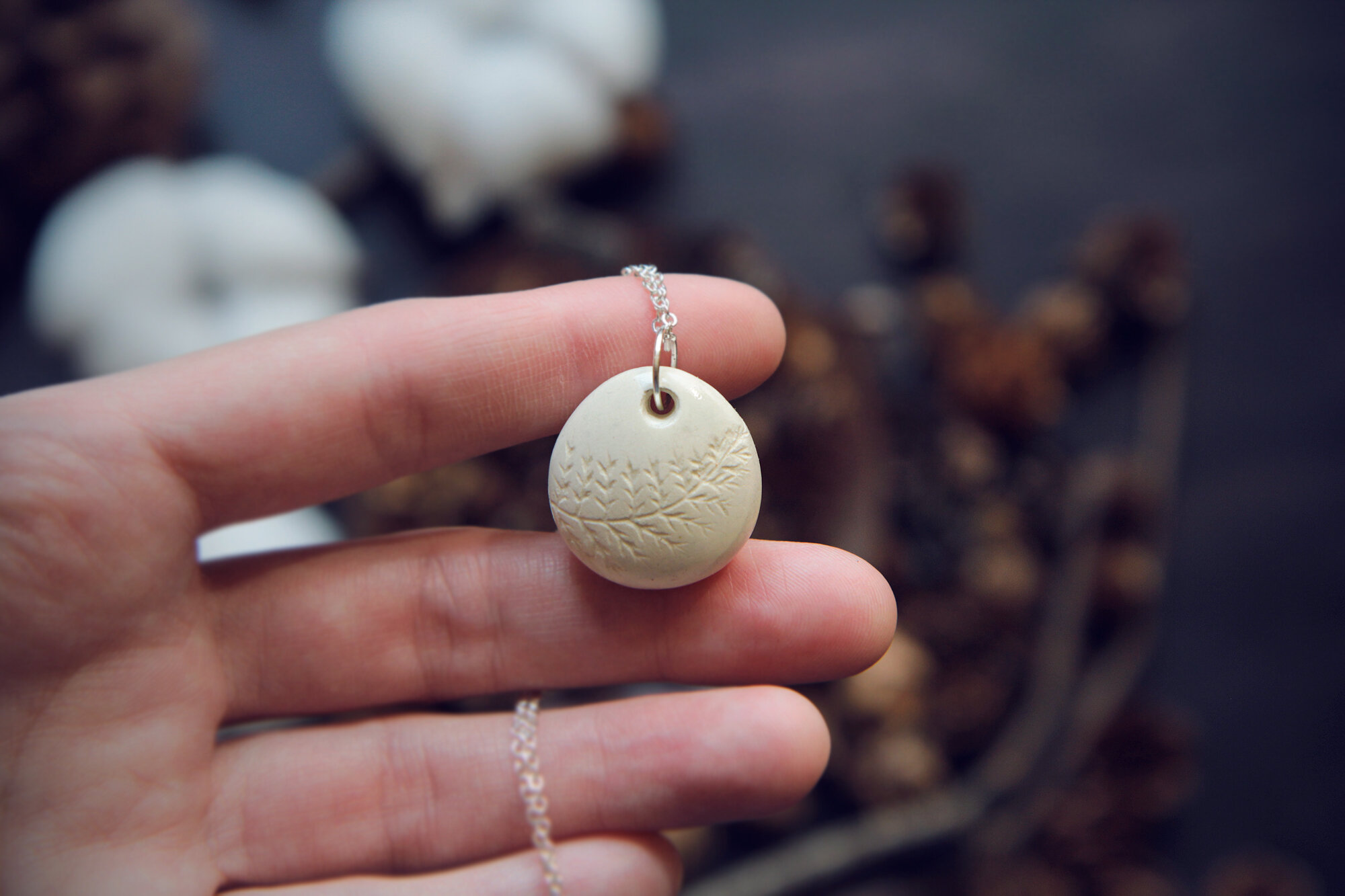 Колье, длина 50 см, ivory — фото 1