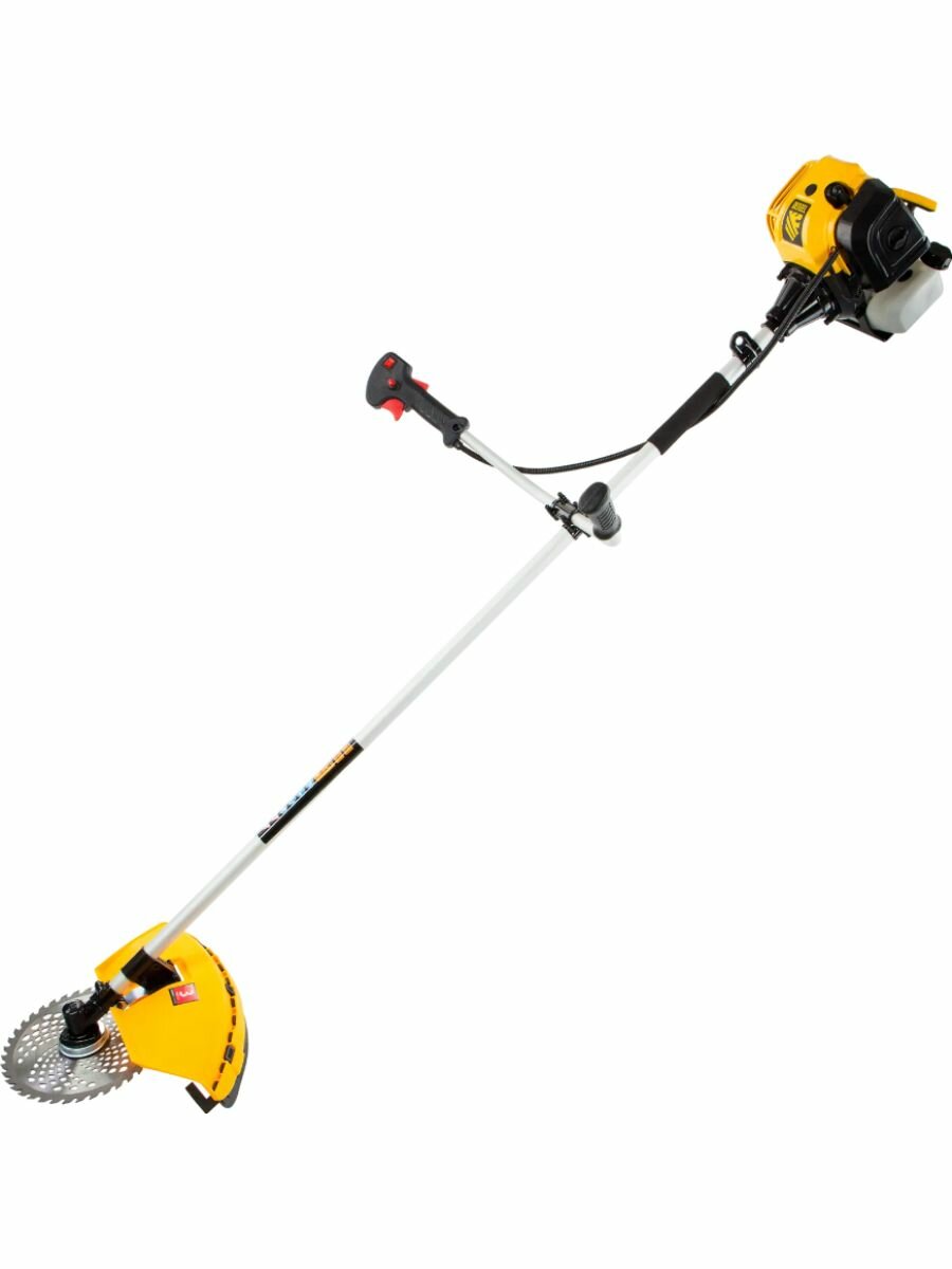 Триммер бензиновый Denzel DT 33, 33 см3, 1.8 л. с, неразъемная штанга, желтый/черный