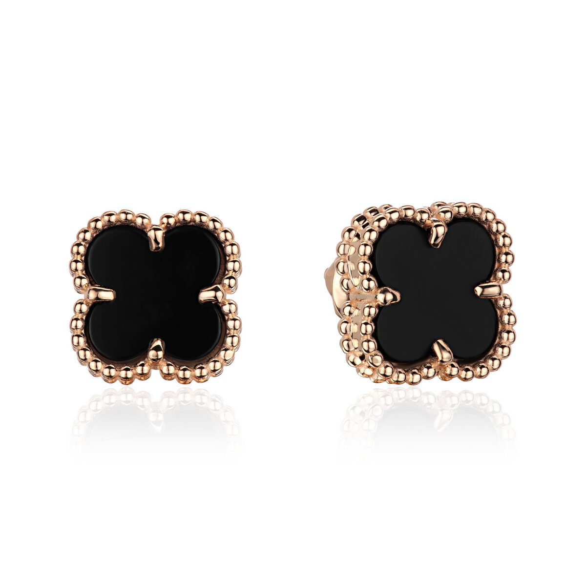 Серьги, красное золото, 585 проба, агат