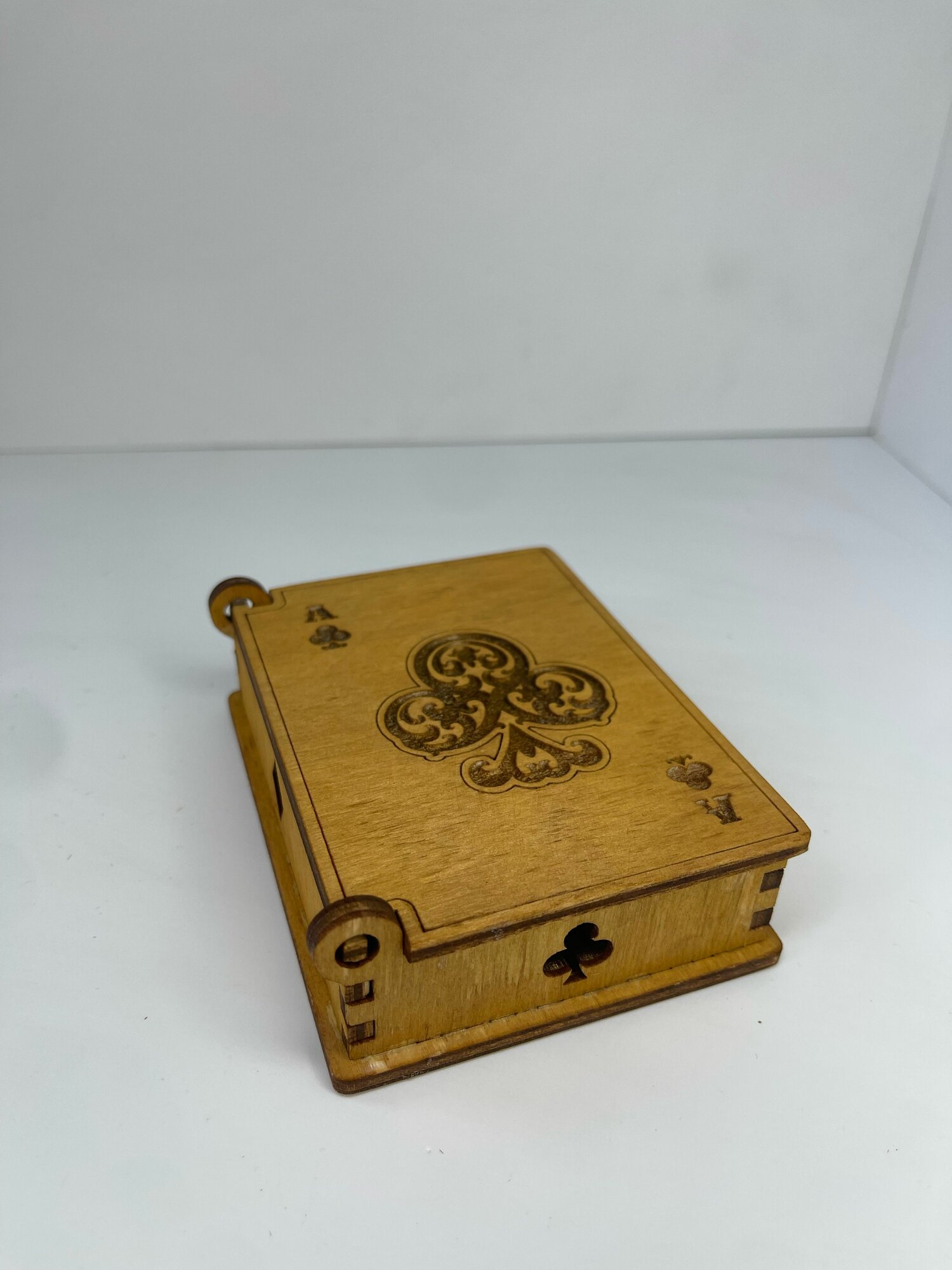 Подарочная коробка, для игральных карт, дерево, 10 x 8 x 7,5 см