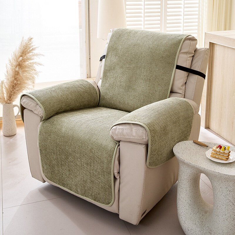 Новый всесезонный дышащий чехол для электрического кресла-реклайнера со встроенной подушкой, одноместный противоскользящий чехол для дивана с ковриком для домашних животных.